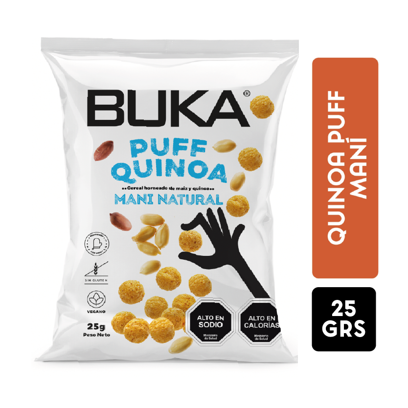 PUFF QUINOA MANI 25 G - Tienda Buka